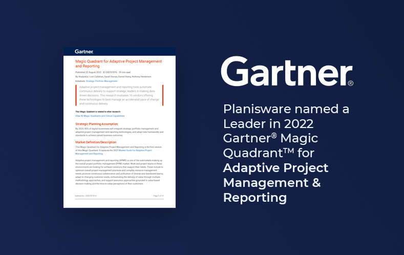 Planisware : Leader dans le Magic Quadrant™ de Gartner pour les ... Planisware : Leader dans le Magic Quadrant™ de Gartner pour les ...